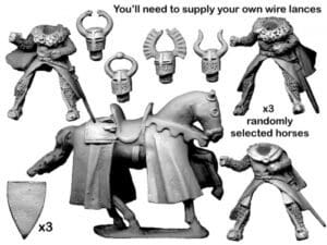 Mounted Teutonic Knights. Lance Upright. - BADGER GAMES