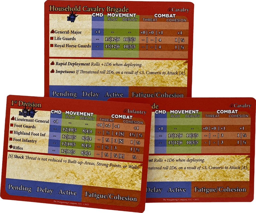 ESR English Stat Cards & Orders Pack (Early-Mid-Late War) - BADGER GAMES